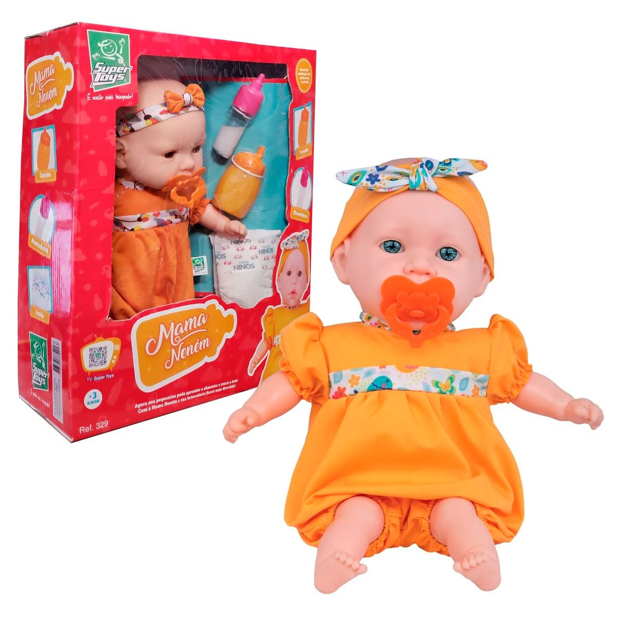 Bebote Mamá Nenem Super Toys Muñeca Bebe Hace Pis - Vamos a Jugar